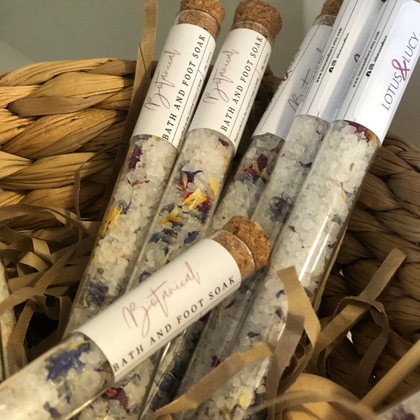 Bath Salt Test Tube Shots All Natural Essential Oil Botanical Soak ...