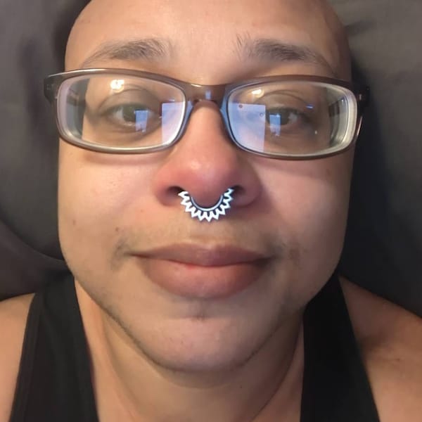 MIDNIGHT OIL SLICK 14g or 16g Curved Bent Banana Barbell Internally ...