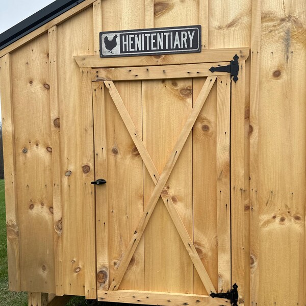 Henitentiary Sign, Chicken Coop Signs, Chicken Coop Decor, Chickens ...