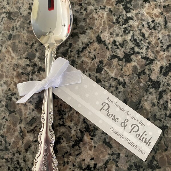 Antique Silver Baby Spoon, Personalized Baby Gift, Newborn Present ...