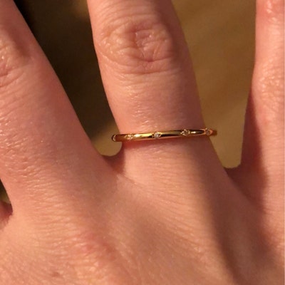 Sprinkle Diamond Ring by Caitlyn Minimalist Space Diamond - Etsy