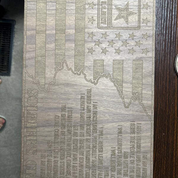 Army Soldier's Creed With Flag Svg Png Dxf Laser Cricut File - Etsy