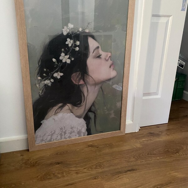 Victorian Print Moody Painting, Snow White With Red Apple , Victorian ...