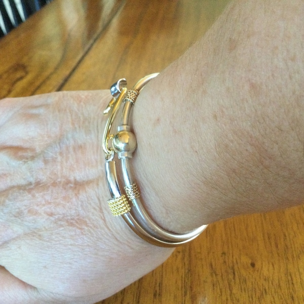 Fish Hook Bracelet - Made on Cape Cod. Bracelet Made in Sterling Silver ...