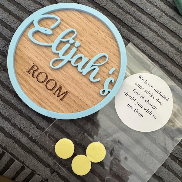 Personalised Siblings Name Bedroom Sign With 2 Colours, Door Plaque for ...