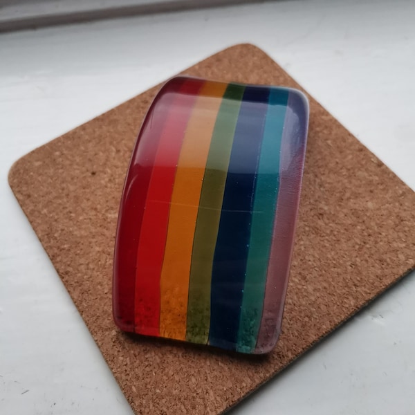 Fused Glass Rainbow Suncatcher (wish Stick) - Etsy