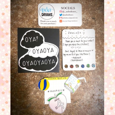 Oya Oya Sticker Glossy and Matte Vinyl Anime Inspired Sticker - Etsy