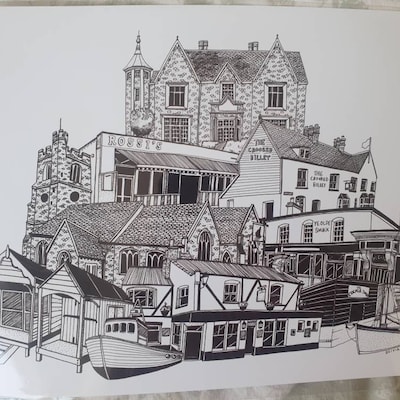 Wivenhoe Map, Illustrated Map of Wivenhoe, Wivenhoe Poster, Wivenhoe ...