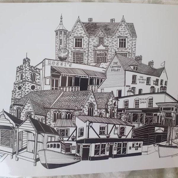 Brighton Map, Illustrated Map of Brighton, Brighton Poster, Brighton ...