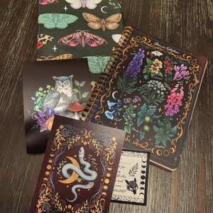 Note Pad A5 50 Sheets Mushroom and Moth Witch Paper Pixie Cold Design ...