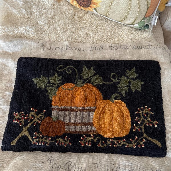 Rug Hooking Kit/pattern "fall Flowers" - Etsy