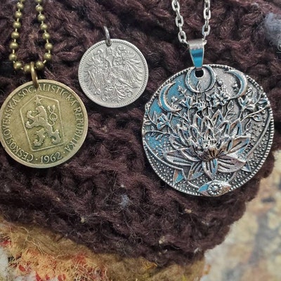 Farthing Bird Necklace, UK Farthing Bird Coin Charm Pendant, British ...