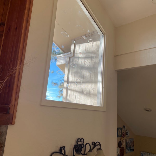 Rainbow Cloud Window Gems - Static Window Clings - Alert Birds to ...