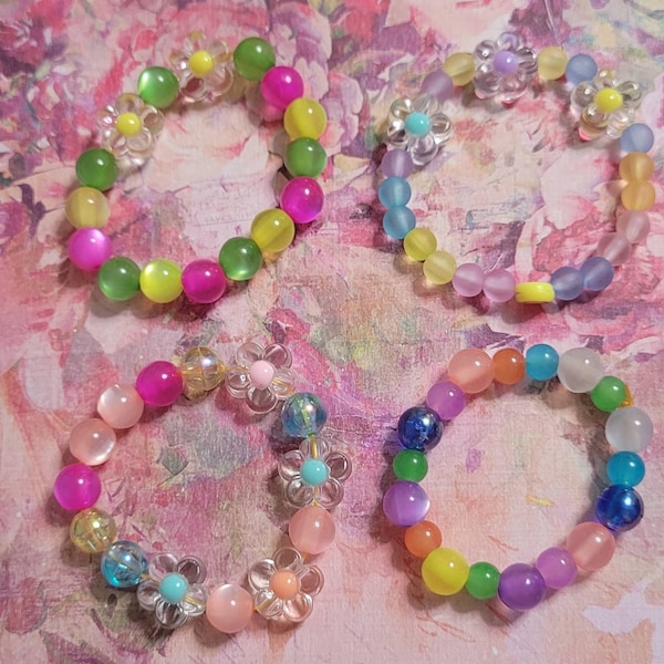 Daisy Beads, Pastel Resin Flower Beads, Blue, DIY, Gift For - Etsy