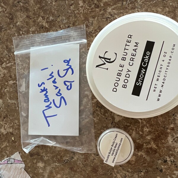 Snow Cake Type Double Butter Body Cream 4 Oz. Vegan Hand Cream. Almond ...