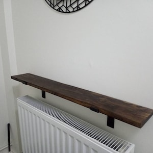 Solid Wood Radiator Shelf With Brackets Rustic Narrow Shelf for Hallway ...