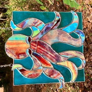 Octopus Stained Glass Pattern Sea Creature PDF Digital File Ocean ...