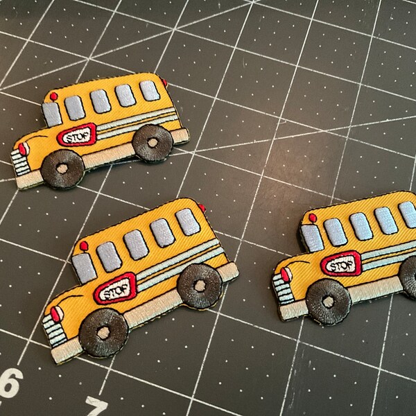 School Bus Applique Patch - Education Badge 2-3/8" (iron On) - Etsy