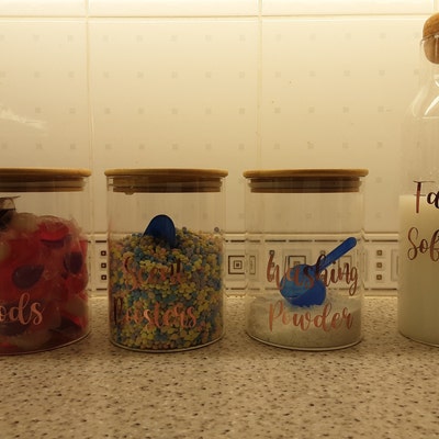 Laundry Room Labels Utility Decals Washing Powder, Fabric Softener ...