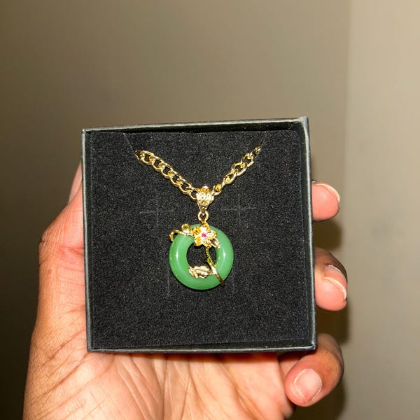 Custom Jade Necklace, Jade Pendant Necklace, Customizable Jade Necklace ...