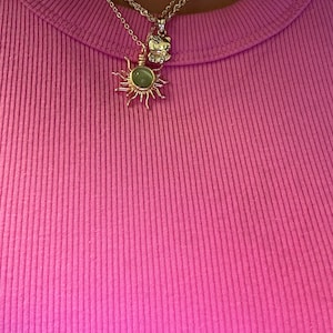 Sun Necklace/ Wire Wrapped Sun/ Handmade Wire Wrapped Sun /crystal ...