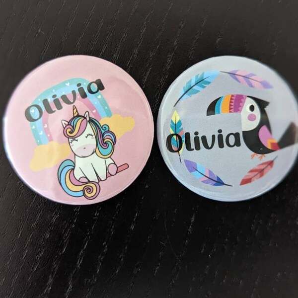 Custom Button Badge, Pin-back Badge, Personalized Buttom, 1.5" 37mm for ...