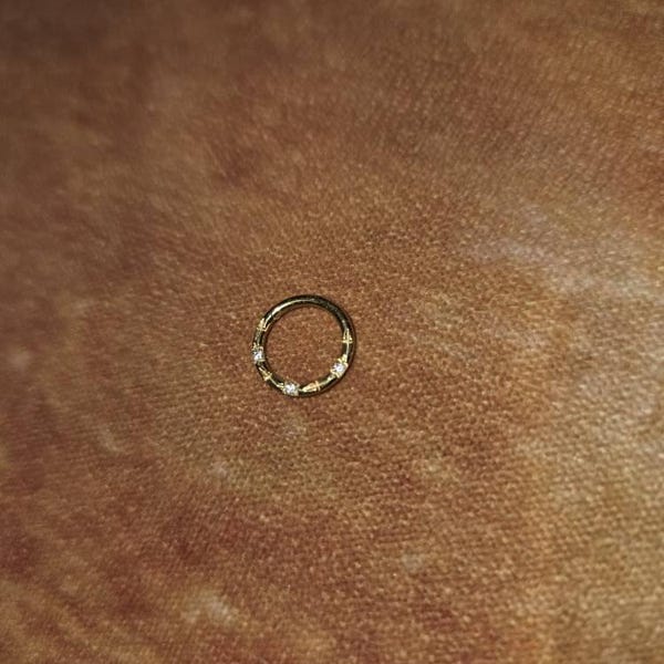 Gold Daith Jewelry Earring, Simple Titanium Minimalist Daith Jewelry ...