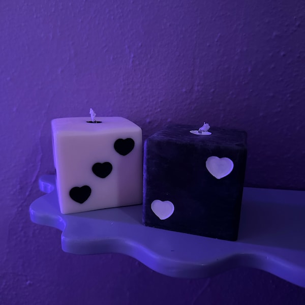 Heart Dice Candle, Dice Decor, Y2k Decor, Room Decor,retro Home Decor ...