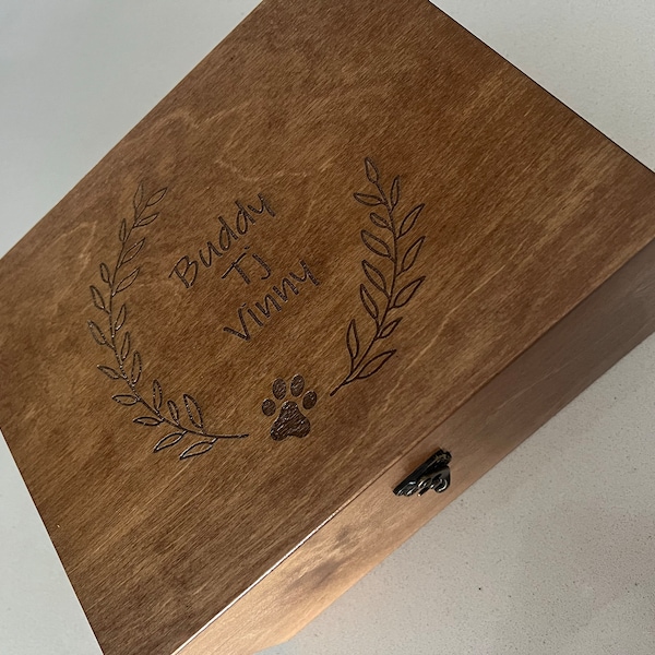 Personalized Wooden Box With Engraved Name, Custom Keepsake Box ...