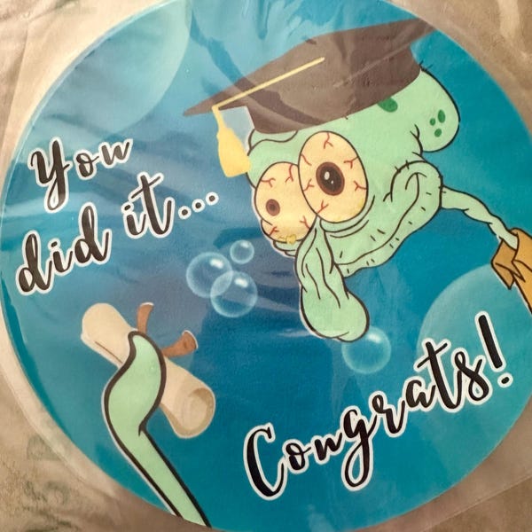 Cake Topper Sponge You Did It! Edible Image Birthday Round Circle - Etsy