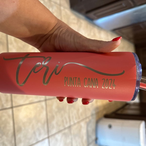 LASER ENGRAVED Personalized 20 Oz Insulated Stainless Steel Tumbler ...