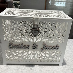 Wedding Card Box With Lock. Wedding Card Holder. Wedding Post - Etsy