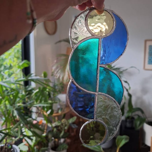 Stained Glass Patterns Beginner, DIY Stained Glass Panel, Boho ...