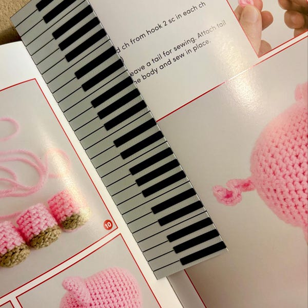 Piano Keys Bookmark | 3D Printed Music Lover Gift | Piano Teacher ...
