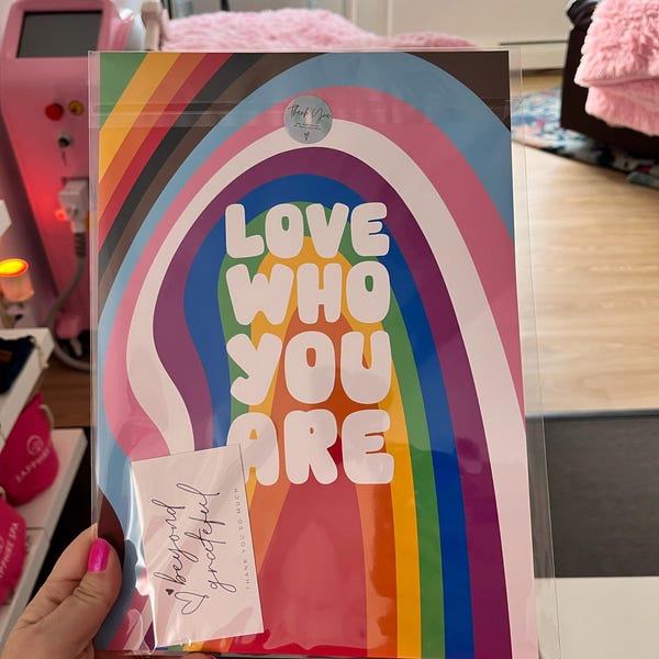 Love Who You Are Print, LGBTQ+ Pride Poster Prints, Pride Flag Prints ...