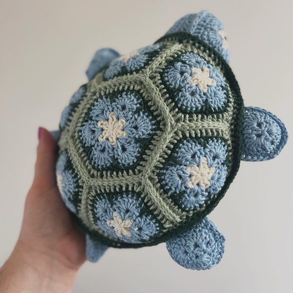 Henry the Rabbit With African Flowers Crochet Pattern as PDF GERMAN - Etsy