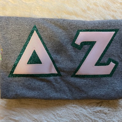 Zeta Tau Alpha Shirt Turquoise Flowers on Turquoise Glitter - Etsy