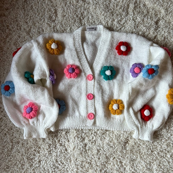 Daisy Cardigan | Handmade Cardigan for Women | Daisy Knit Jacket ...