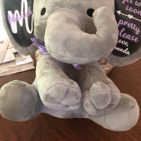 Get Well Soon Stuffed Animal, Personalized Get Well Gift, Gift for Sick ...