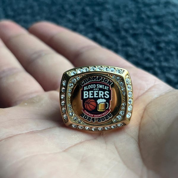 Personalized XL Trophy Championship Ring - MVP Ring, Coach's Ring, Hall ...