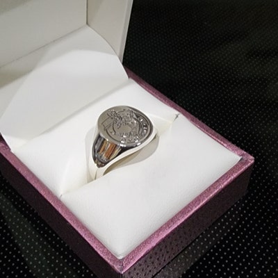 RAF Officer's Cap Badge Sterling Silver Signet Ring Laser - Etsy