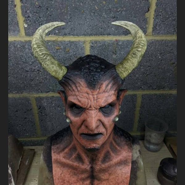 Ikari Demon Silicone Mask - Devil - Lucifer - Movie FX - Halloween ...