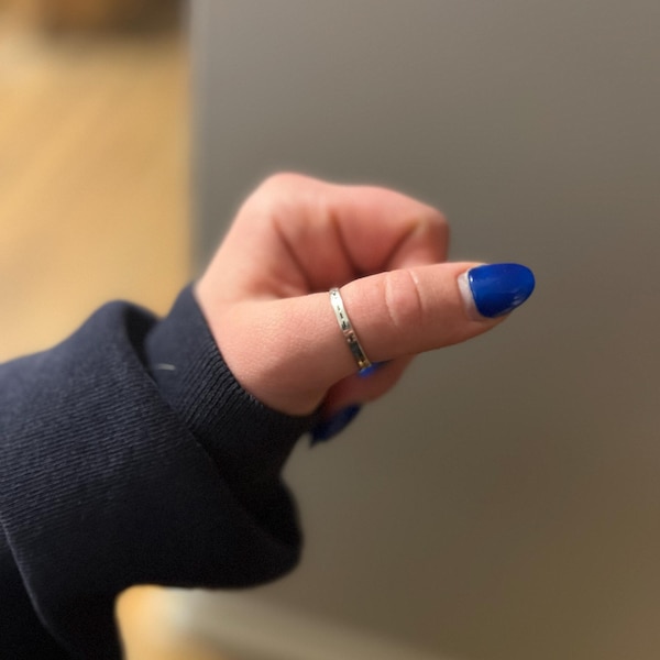 Morse Code in Sterling Silver, Secret Message Ring, Stackable Morse ...