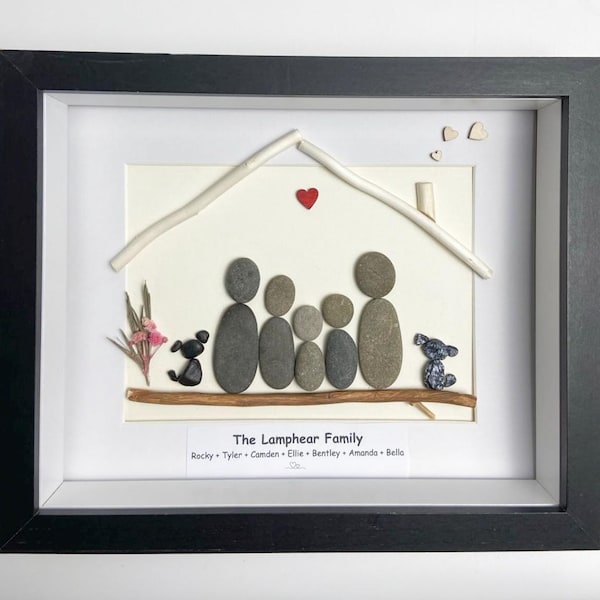 Personalized Dog Memorial Rainbow Bridge Pebble Art, Multiple Pet ...