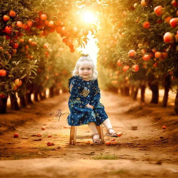 Autumn Digital Background Photography, Fall Backdrop Digital, Apple ...