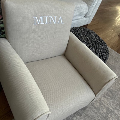 Personalized Child's Upholstered Rocking Chair / Chair Pink Flamingos ...