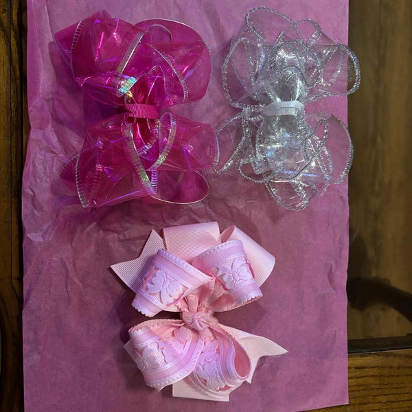 Double Layer Hair Bows, You Pick Colors, Custom Package of Bows ...