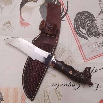 Personalized Knife Wolf-headed Wolf Embroidered Handmade Hunting Knife ...