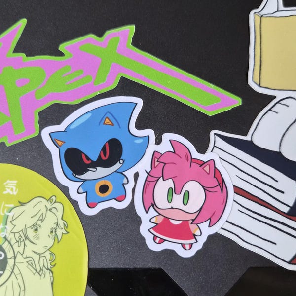 Chibi Sonic Vinyl Stickers -, Shadow, Tails, Silver, Blaze, Rouge ...