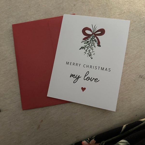 Merry Christmas My Love, Christmas Card for Significant Other, for ...